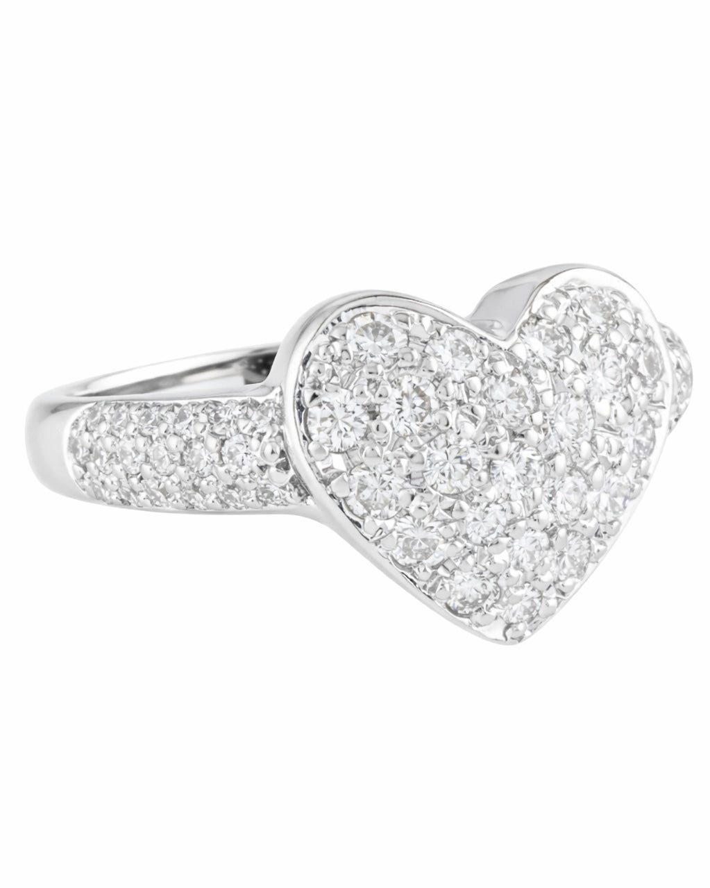 1.20ctw Natural Diamond Heart Ring | set in 14k white gold – Mariposa ...