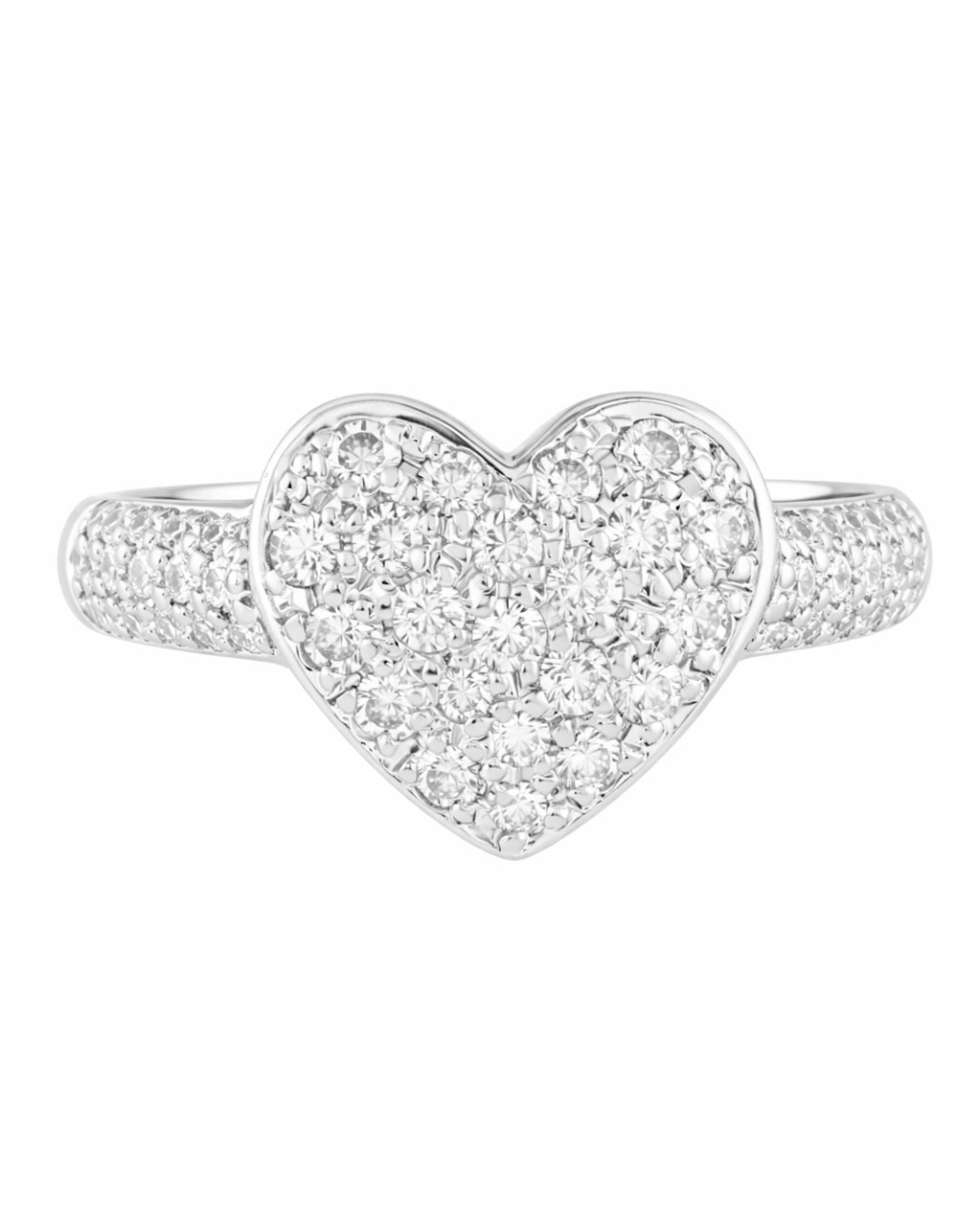 1.20ctw Natural Diamond Heart Ring | set in 14k white gold – Mariposa ...